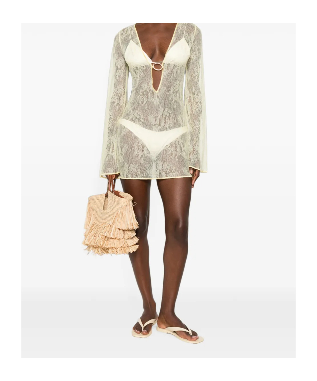 OSEREE Oséree Sequin Detail Kaftan